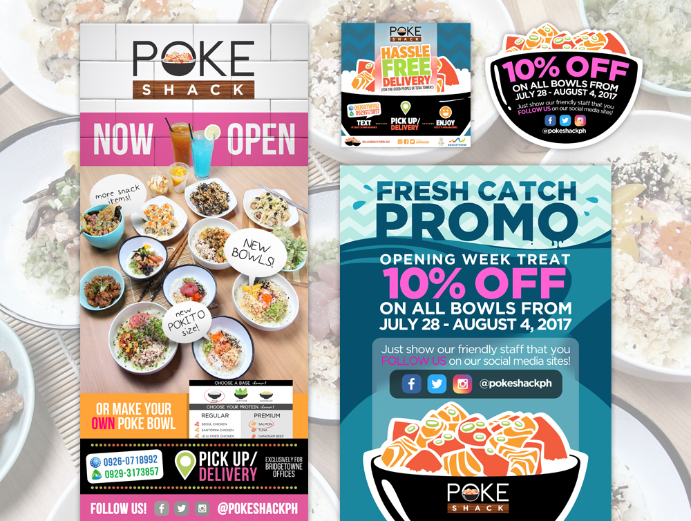 Poke Shack Promo Materials | Thought Wagon Design Studio