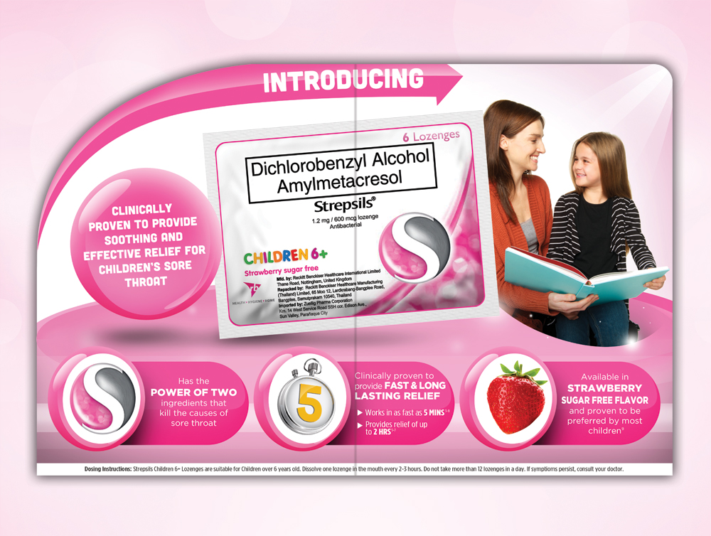 Strepsils Children’s Trade Detailer | Thought Wagon Design Studio